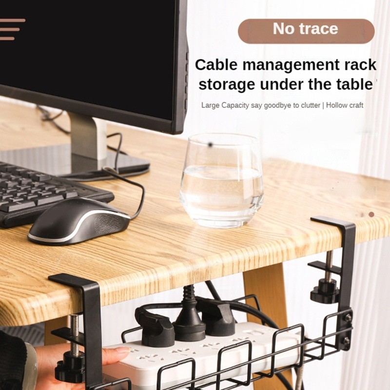 Under Desk Cable Management Tray Expandable Cable Storage Rack Socket ...