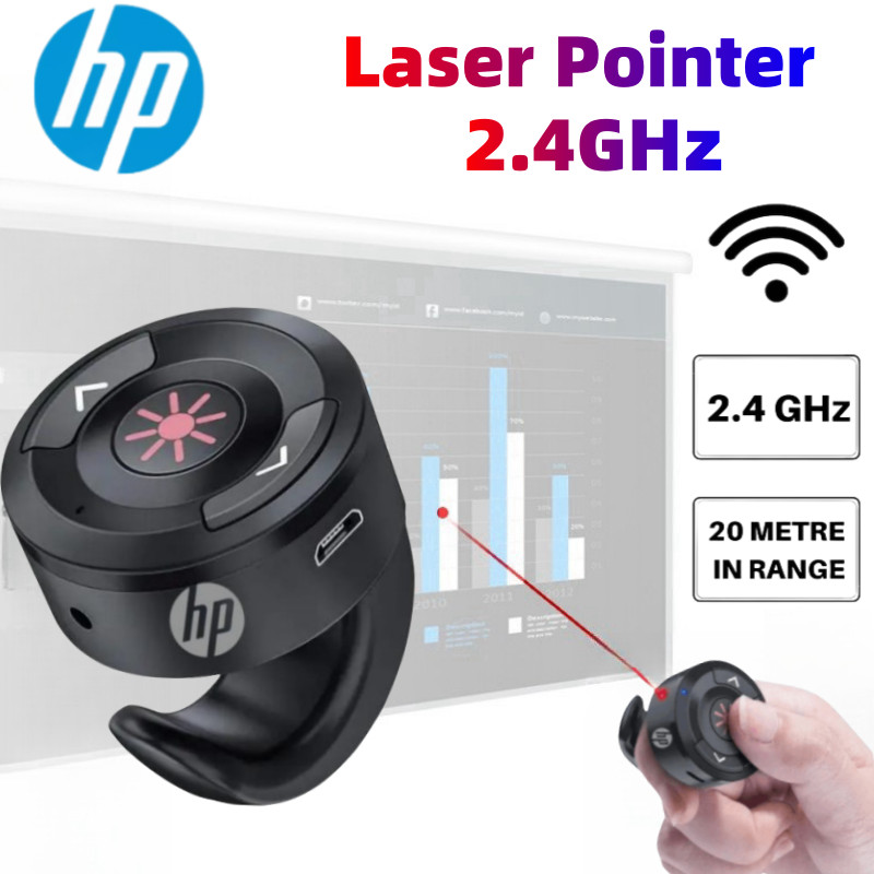 (Ready Stock/COD) HP Finger Ring Remote USB laser Pointer Presentation ...