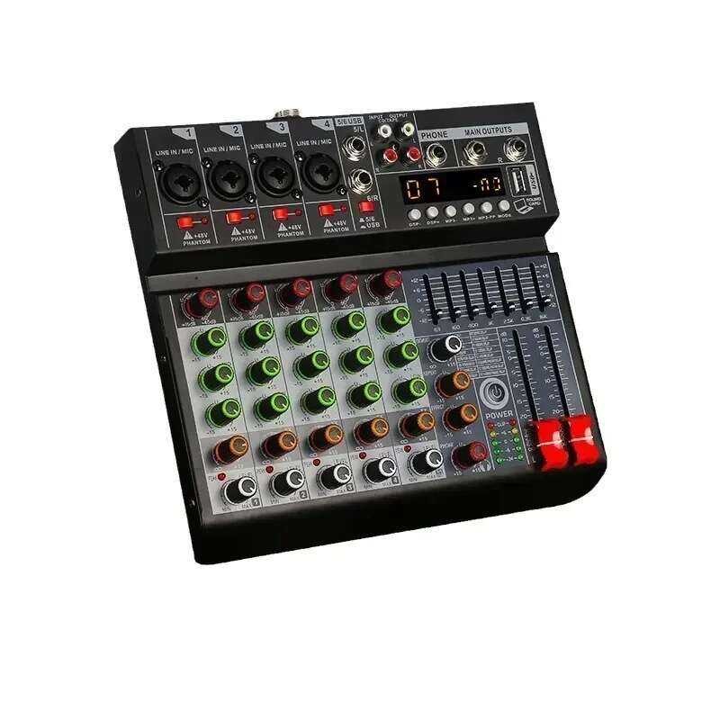 Studio Audio Mixer USB Channel Stereo Input DJ Sound Controller Para Sa ...