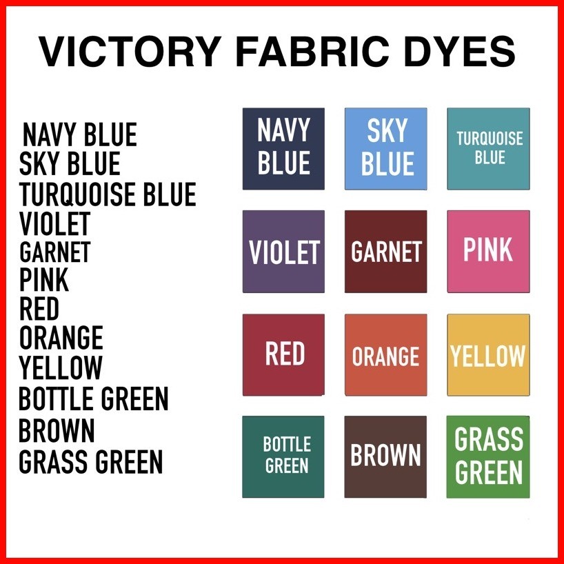 VICTORY FABRIC DYE (50 GRAMS) | JOBOS | DYOBUS | Shopee Philippines