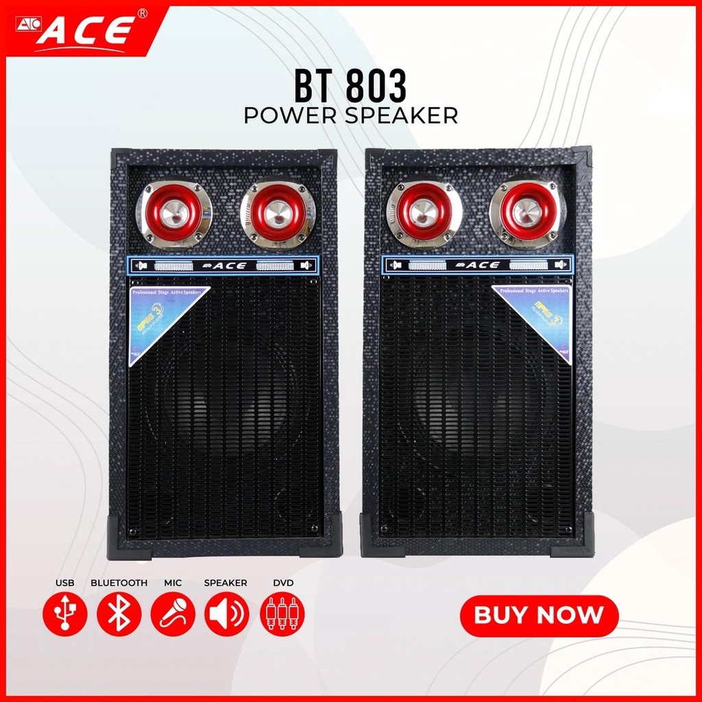 ACE BT-803 8" Highpower Sub-woofer Speaker with Amplifier | Shopee ...