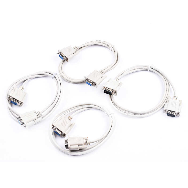Serial Db9 Port Cable Rs232 Crossover 9-Pin Male To Female Direct Cross ...