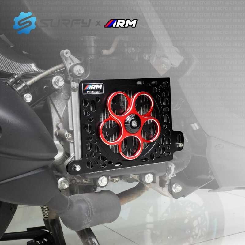Radiator ARM Cover Windmill Full CNC 2-Color Spinner Design For Nmax V1 ...