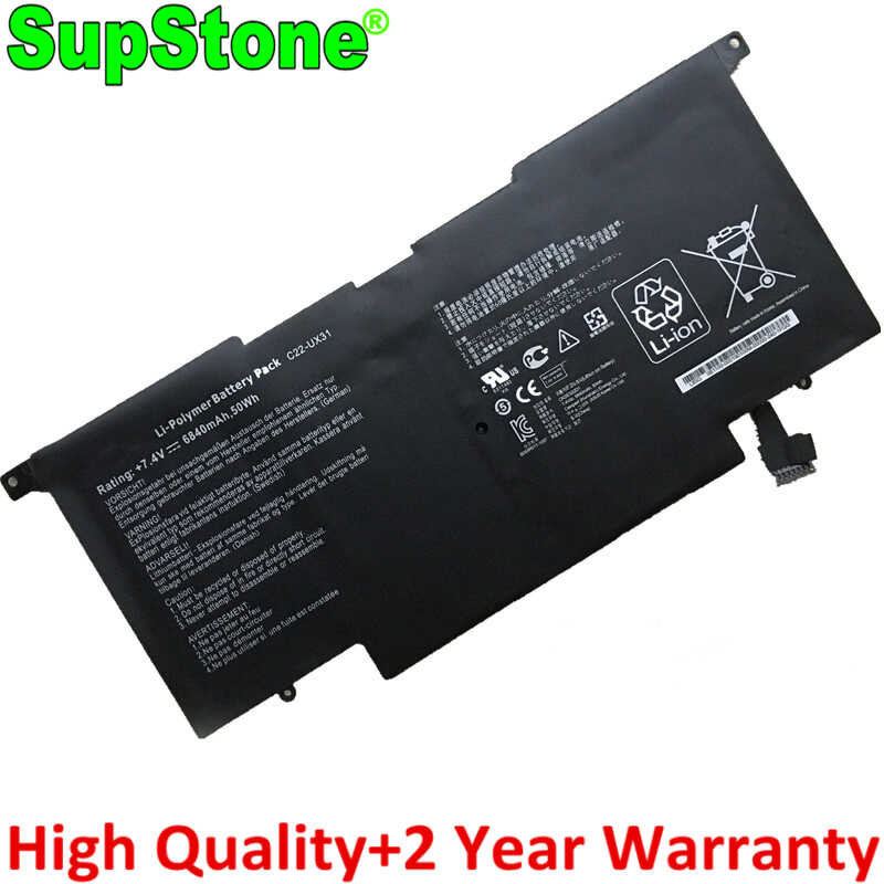 Supstone New C22-Ux31 C23-Ux31 Laptop Battery For Asus Zenbook Ux31e ...