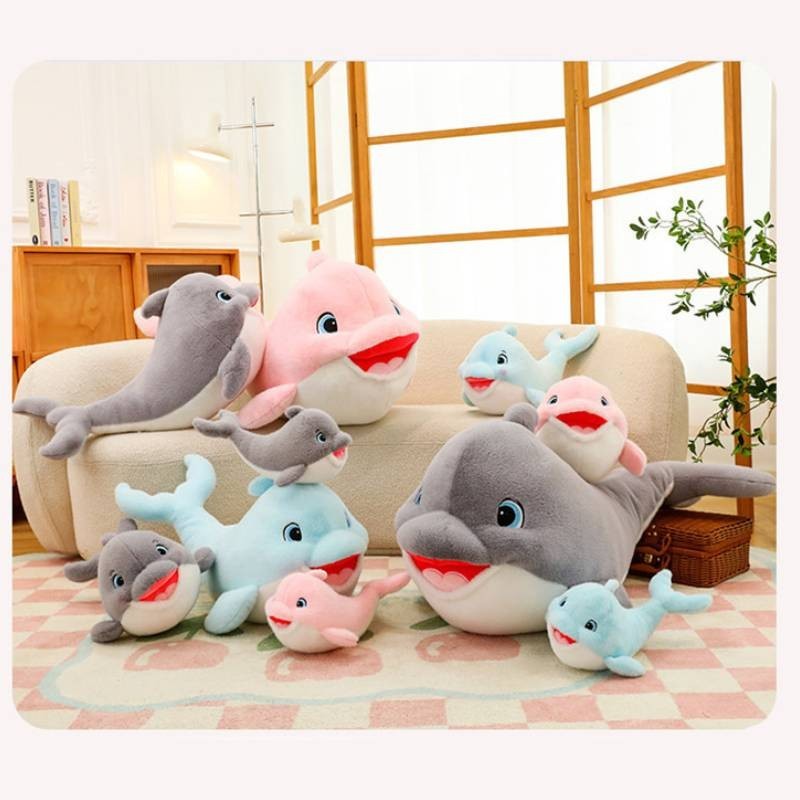 Stuffed Animal Dolphin Doll Fluffy Kids Girls Sleeping Companion ...