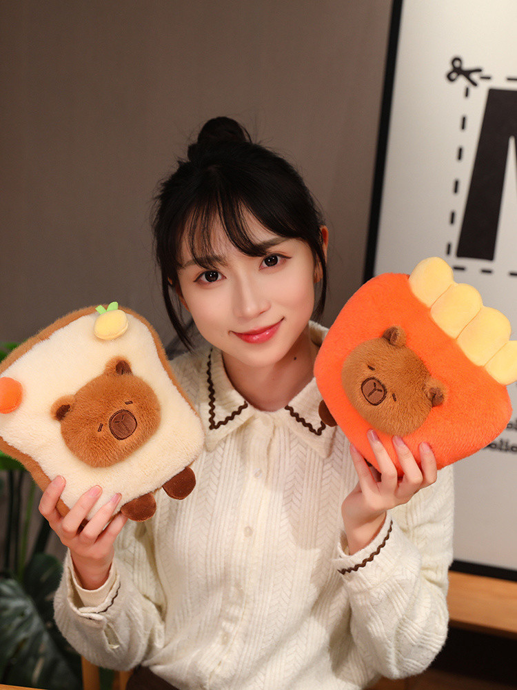 Rytanda in Stock NEW Capybara Plush Toy Burger Capybara Plushie French ...