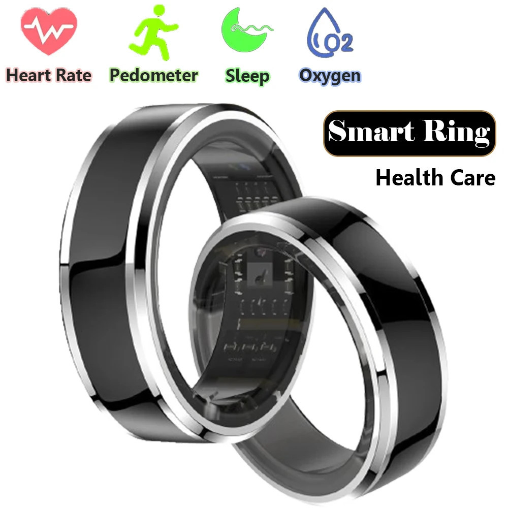 Smart Ring Heart Rate Monitoring Fitness Tracker Sleep Monitor Blood ...