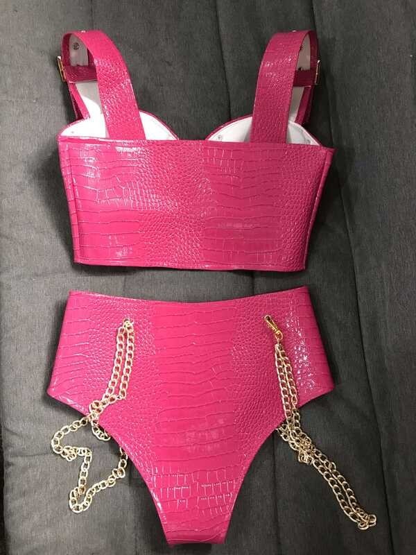 Pink Nightclub Fluorescence Jazz Pole Dance Performance Costume Dj Ds ...