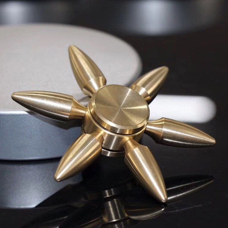 Delicateness Gear Hand Spinner All Copper Fidget Spinner Nine Teeth ...