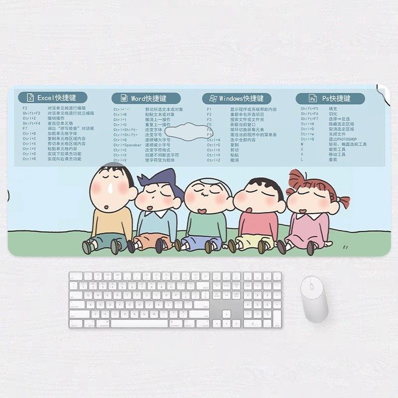 Crayon Shin-Chan Shortcut Key Office Mouse Pad Oversized Desktop Pad ...