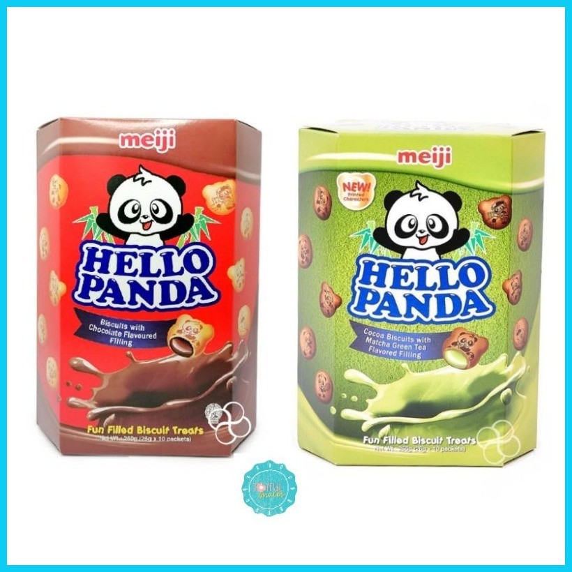 Meiji Hello Panda Biscuit Giant 10 packs × 26g (Chocolate,Matcha ...