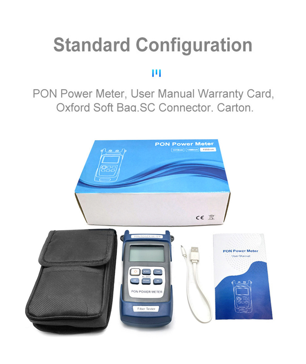 PON Power Meter Handheld OPM Fiber Optical FTTX/ONT/OLT 1310/1490 ...