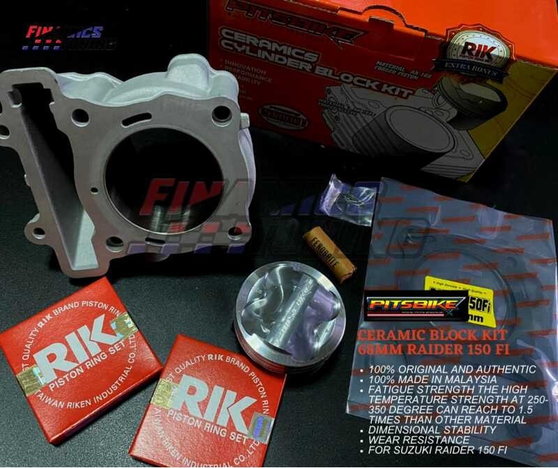 68Mm SUZUKI RAIDER 150 FI PITSBIKE CYLINDER BLOCK DOME FORGED PISTON ...