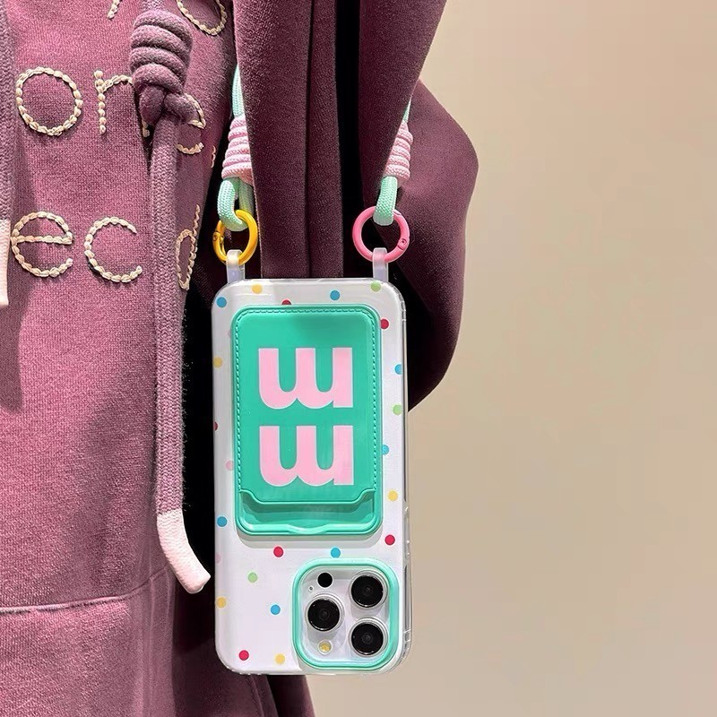 Mint Green Fun 3D M&M Beans Biscuit Card Bag Suitable for IPhone 16 ...