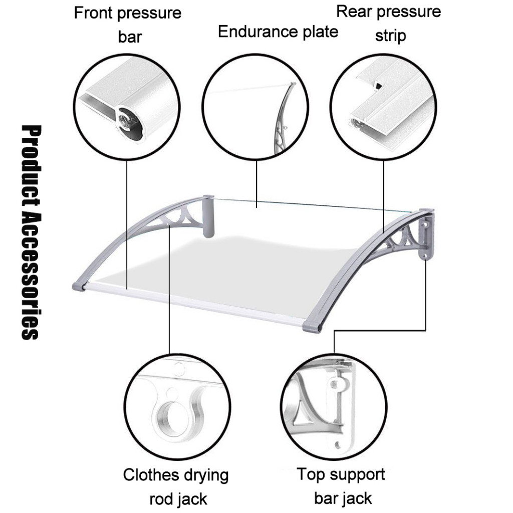 MODOFO Awning Canopy Bracket for Door and Window Canopy Roofing ...