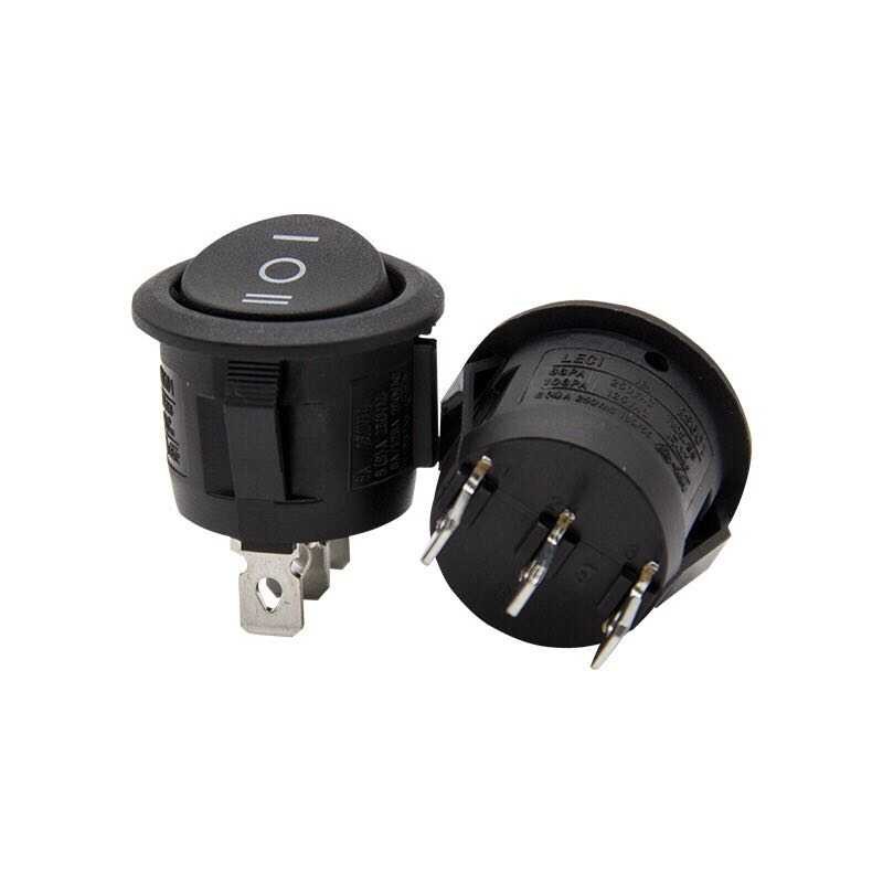 Three speed boat type switch, circular button, three legged, 3-speed ...