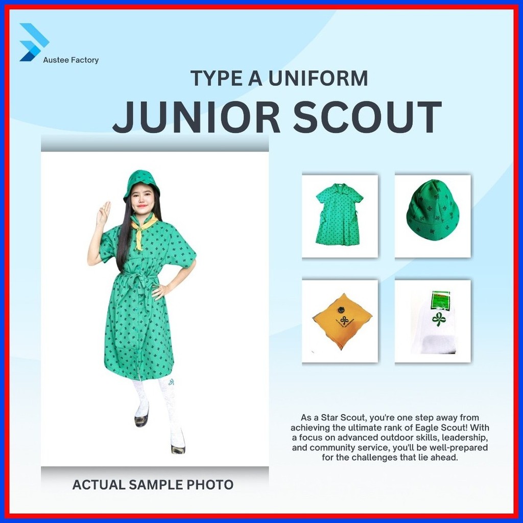 Austeen Type A And Type B School Uniform Set Girl Scout | Shopee ...