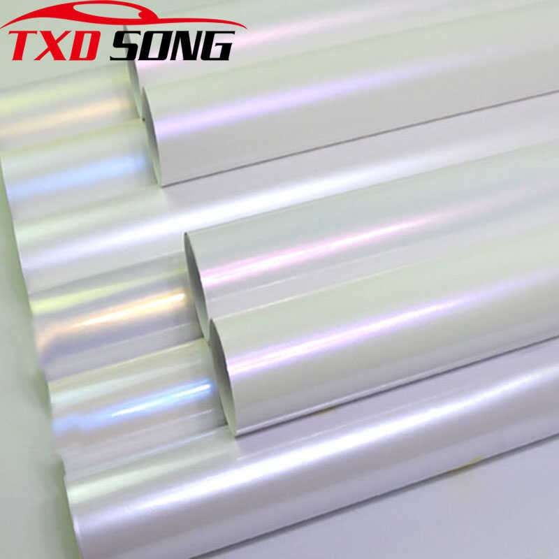 Car Styg Glossy Matte Pearl White Chameleon Vinyl Wrap High Poly ...