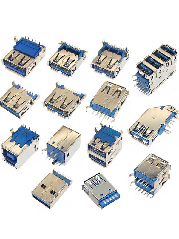 USB 3.0 AM/AF interface 90/180 ° female male head square port A type B ...