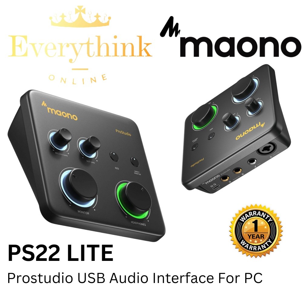 MAONO PROSTUDIO PS22 LITE USB AUDIO INTERFACE FOR GUITAR, PODCAST ...