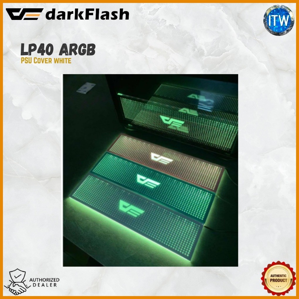 ∽ Itw | Darkflash PSU Cover LED Panel LP40 ARGB LED Panel (Black ...
