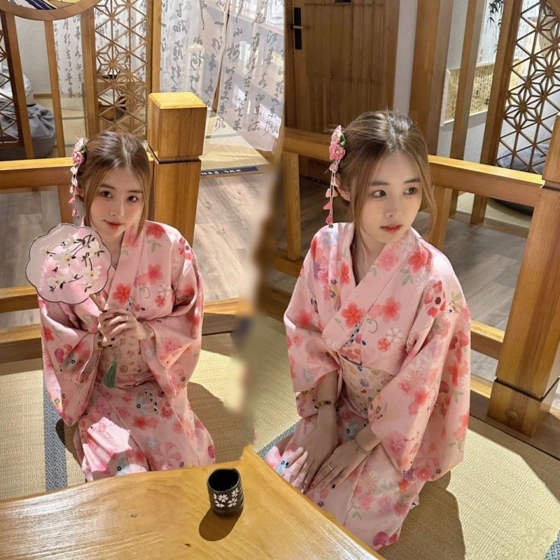 New Japanese Kimono Women's Yukata Formal Wear Improved Japanese Girl's ...