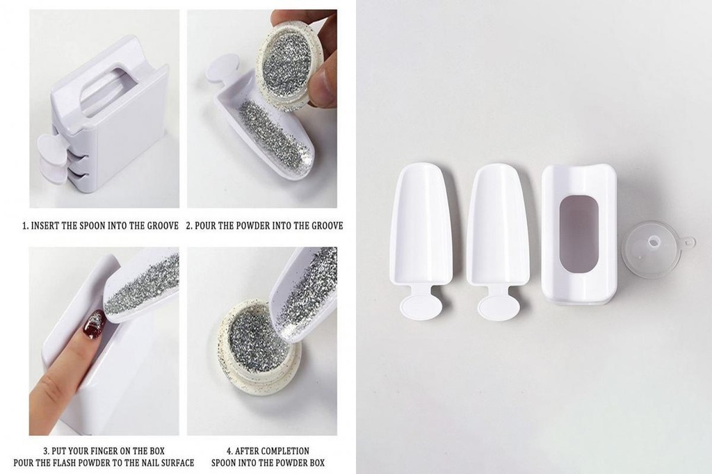 DUO| Funnel for Nail Powder Portable Nail Dip Powder Starter Kit with Dust Brush and Cuticle ...