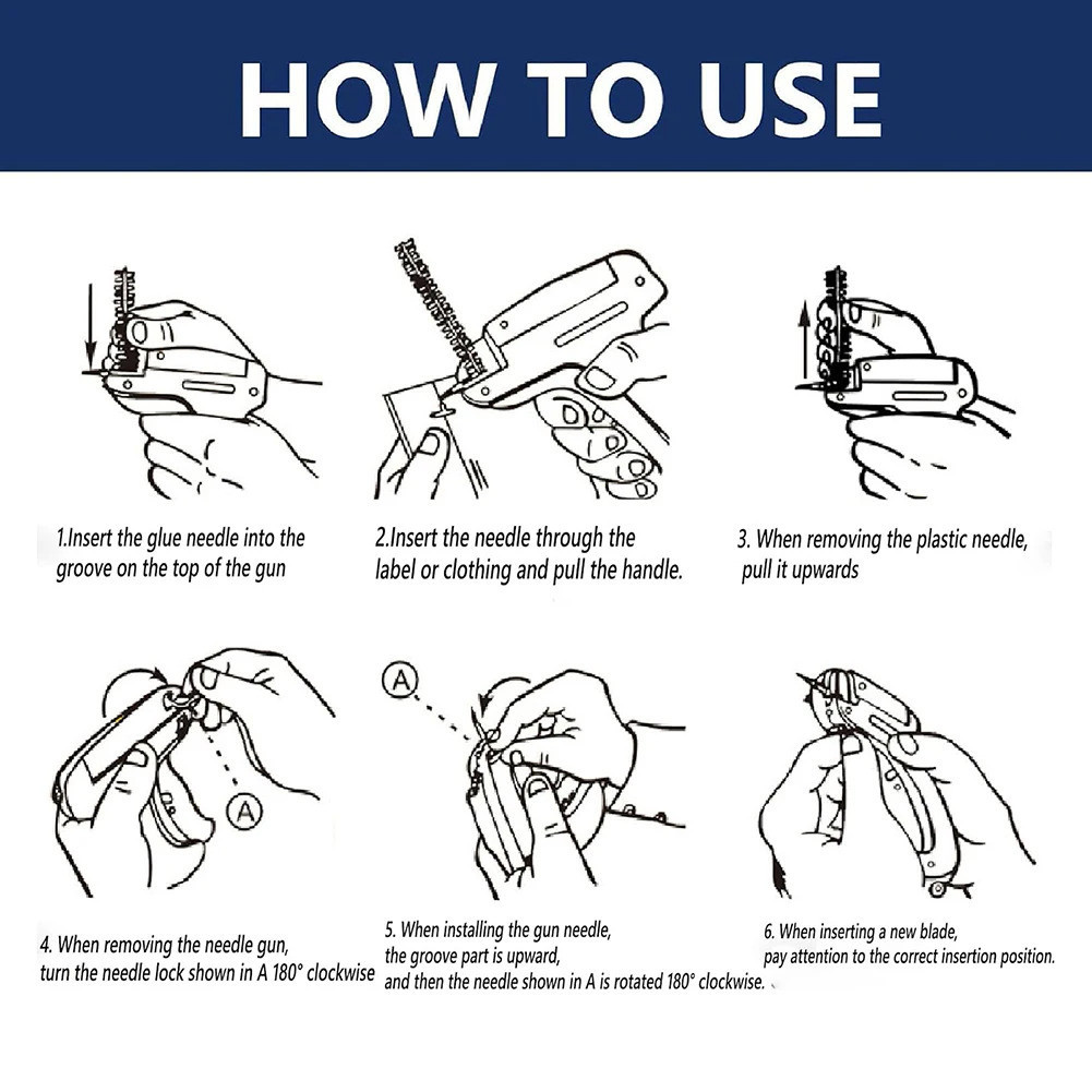 Mini Label retainer，quilt retainer，1000pcs Glue needle，Quick Clothing ...