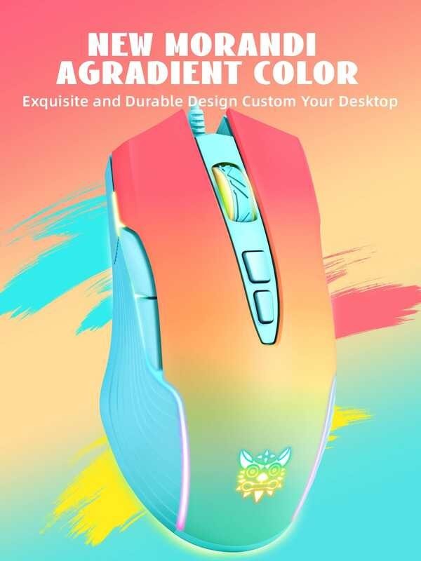 ONIKUMA CW905 Gaming Wired, USB Optical Computer Mice RGB Backlit, 6 Adjustable DPI Up to 6400 ...