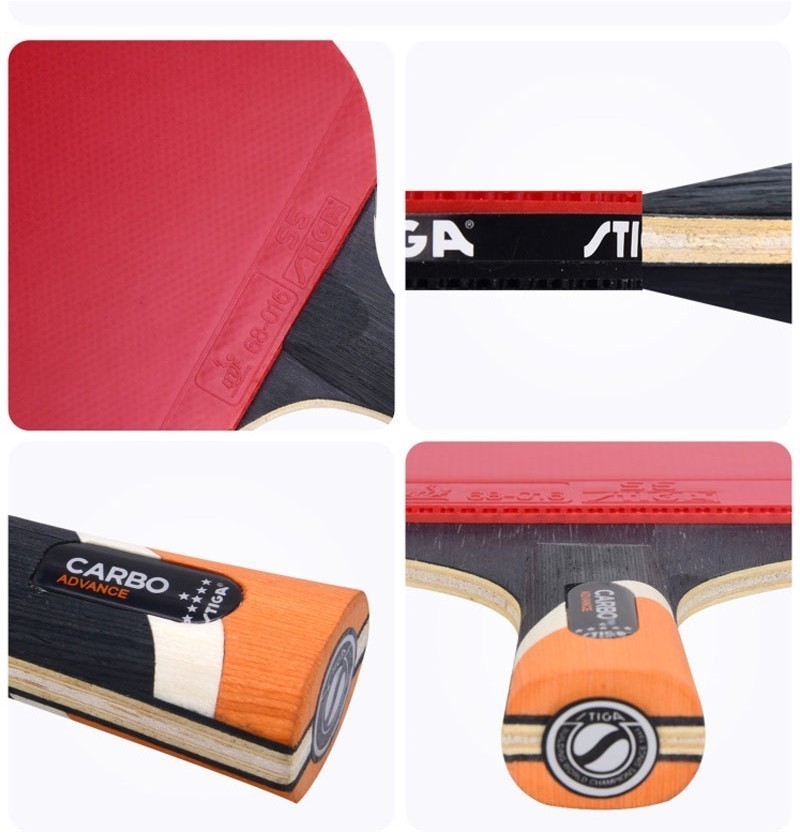 STIGA 6-Star Table Tennis Racket 5+2 Carbon Ping Pong Paddle with ...