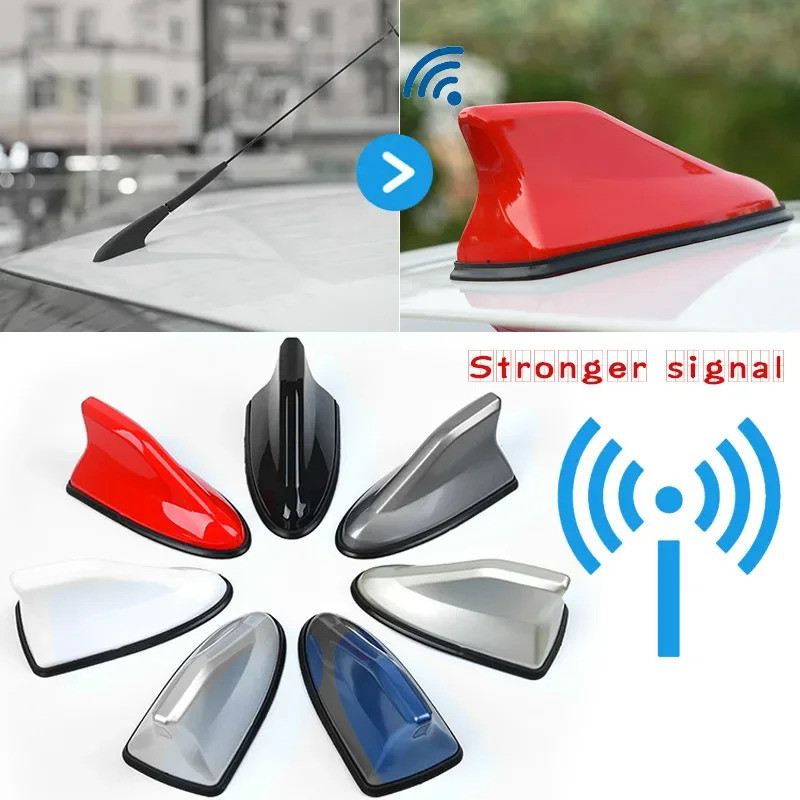 Universal Car Shark Fin Antenna Auto Radio Signal Aerials Roof Antennas ...