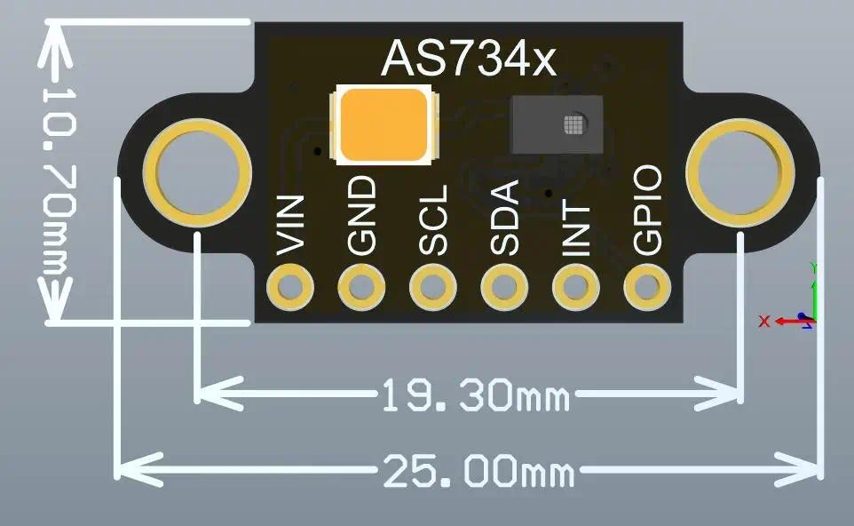 AS7341 AS734x Visible Spectral Sensor Module Color Temperature ...