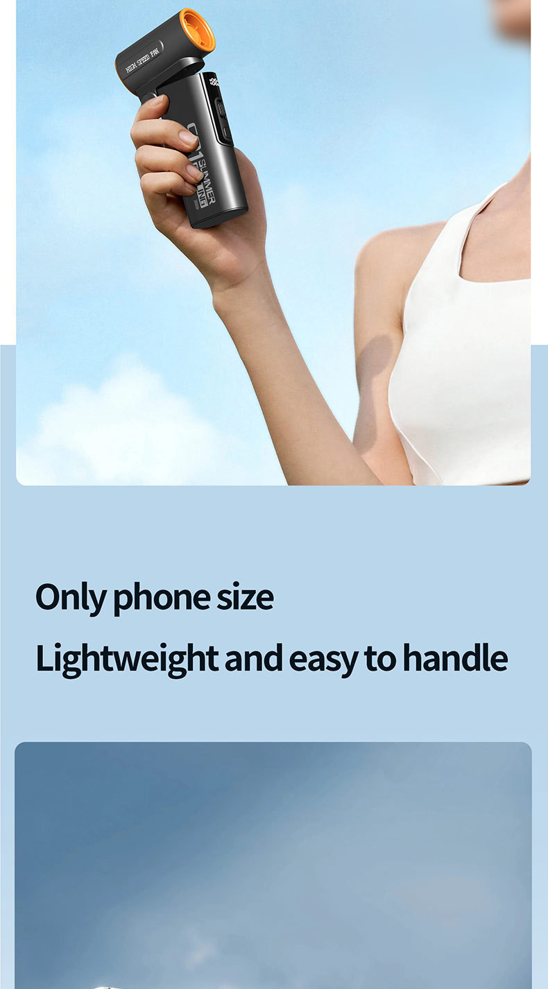 Turbo Violent Fan Stepless Adjustment 100-speed High Wind Hair Dryer Portable Folding Fan 25 New ...