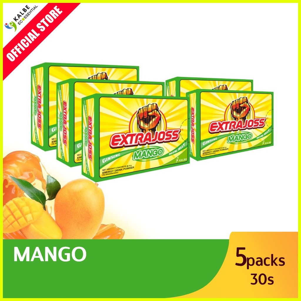 ♨ Extra Joss Energy Drink - Mango Flavor 5 Packs (30 Sachets) | Shopee ...