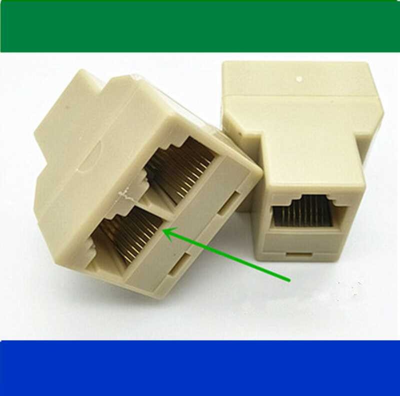 RJ45 connector, network tee head, Ethernet cable extension, 1/2 adapter ...