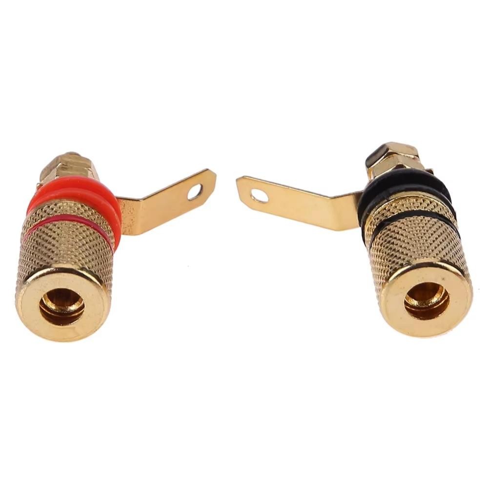Gold Plated Red Black Binding Post for 4mm Banana Plug Connector ...