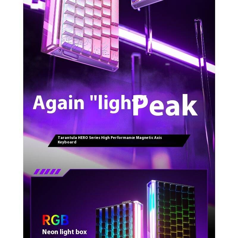 AULA HERO 84HE Magnetic Axis Keyboard RT Esports Game 75 Series ...