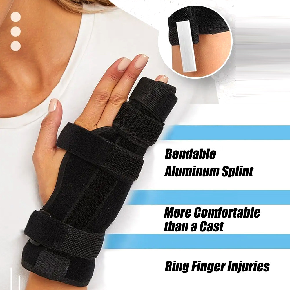 Boxer Finger Splint - Supports Pinky, Ring, Middle Metacarpals and ...
