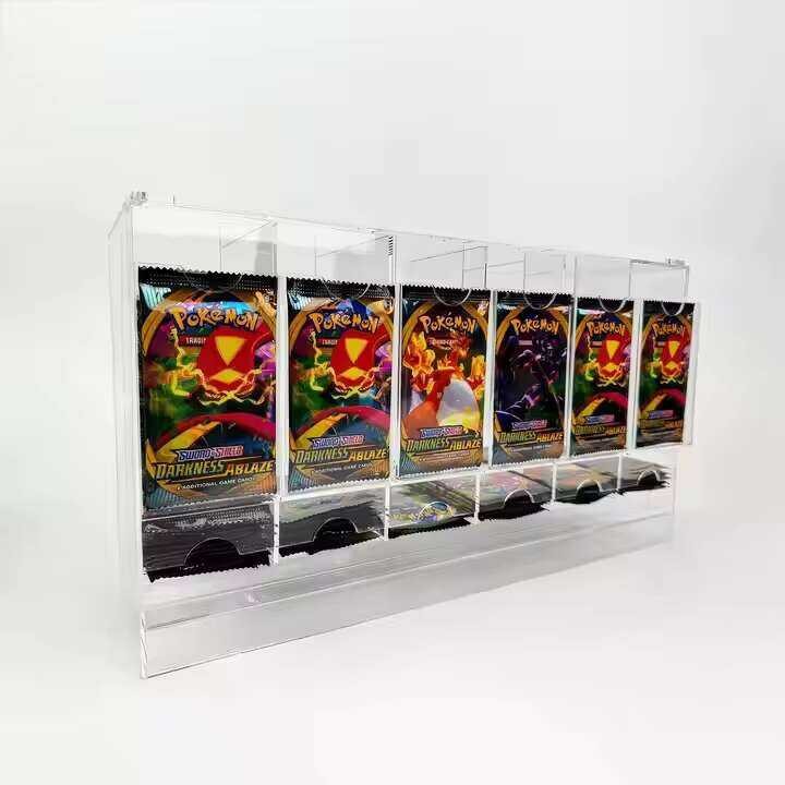 Custom 6-Slot Acrylic Booster Pack Display Case Trading Game TCG Card ...