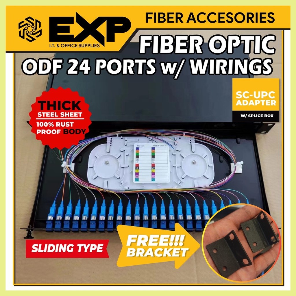 Fiber Optic (ODF / Patch Panel) - 24 Ports With Wirings (Rack Mounted ...