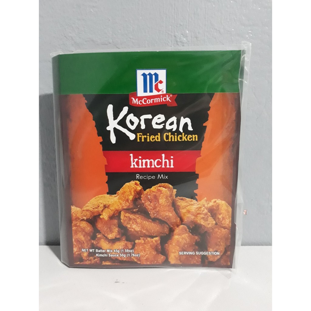 ® McCormick Korean Fried Chicken Kimchi Batter Mix 45g Kimchi Sauce 50g ...