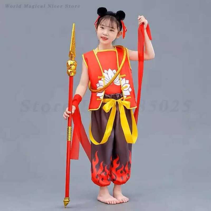 Movie Nezha Cosplay Costume For Kids Chinese Anime Nezha Birth Of The ...