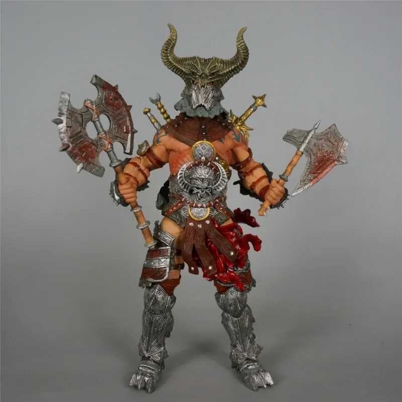 Diablo 3 Game Anime Barbarian Four Horsemen Tabletop Model Dolls Figure ...