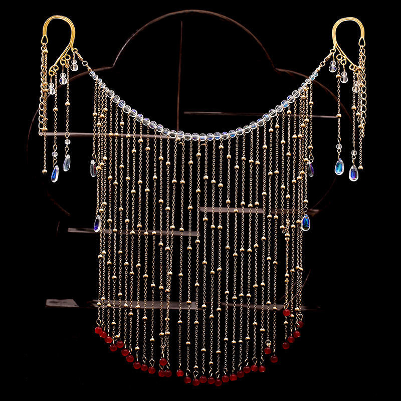 Mask Veil Hanfu Antique Face Curtain Hanging Ears Long Tassel Veil ...