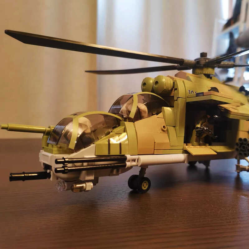 Air Force Mi-24S Armed Transport Helicopter Building Blocks Bmp-2Ms ...