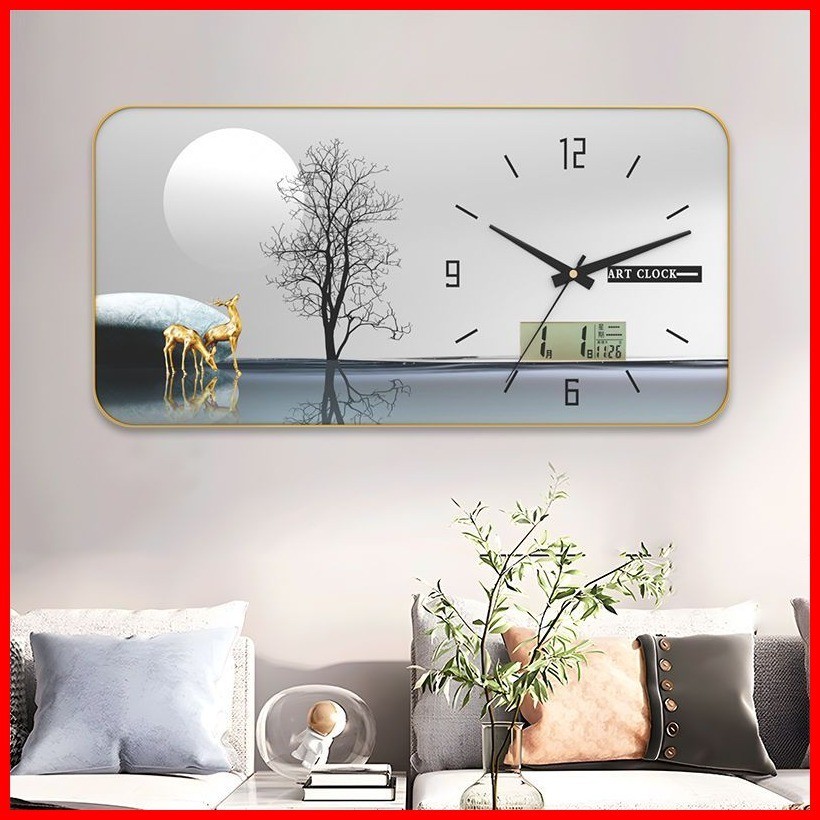 ♣ ∈ Modern living room mural clock hallway aisle clock painting dining ...