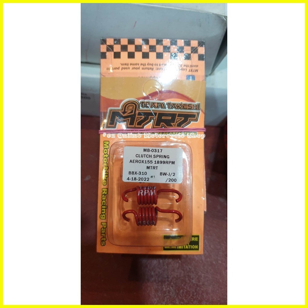 ۞ ☌ MTRT 1899rpm Clutch Spring for Aerox V1/V2, Nmax V2 | Shopee ...