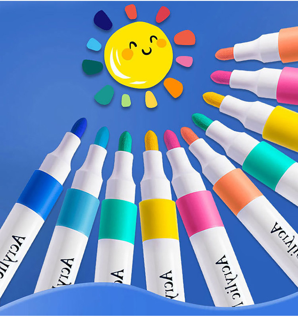 12/24/36/48/60 Colors Acrylic Marker Pen Non Fading Waterproof DIY ...