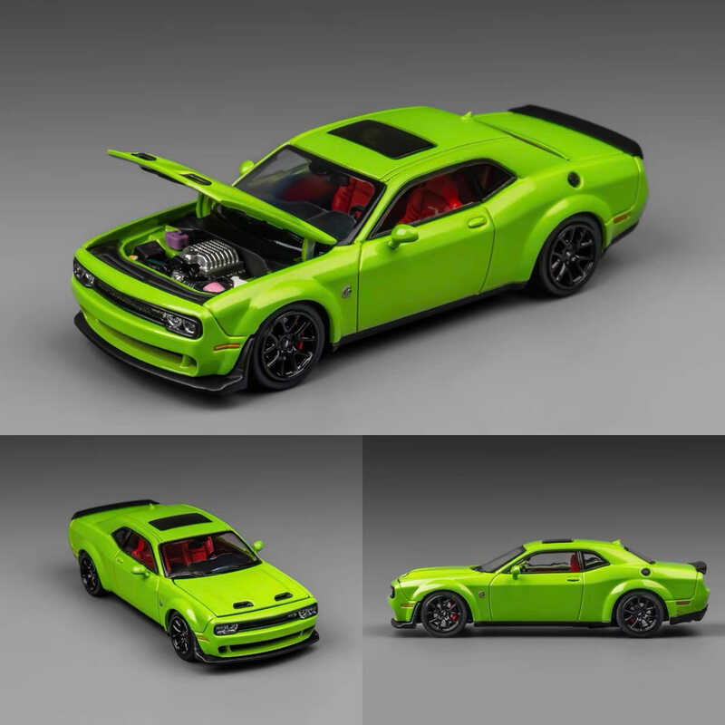 SH Stance Hunters 1/64 Dodge Challenger SRT Openable Hellcat Car Model ...