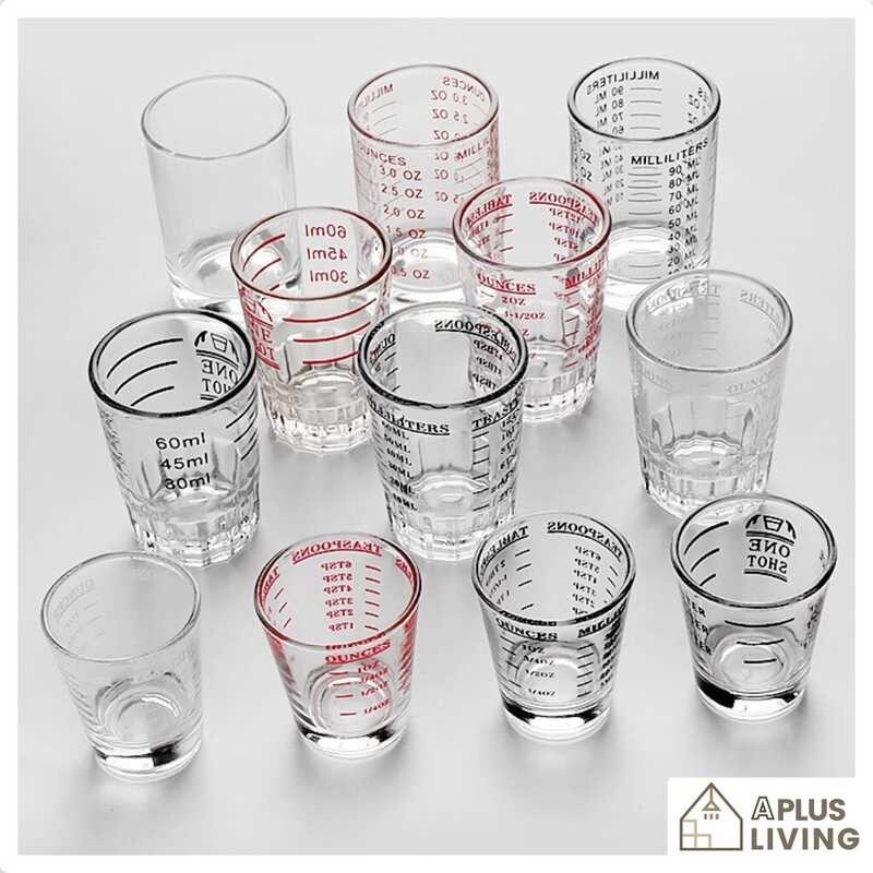 Makapal Na Bar Buntot 45Ml/60Ml/90Ml Espresso Coffee Shot Measuring Measure Cup Glass Ounce ...